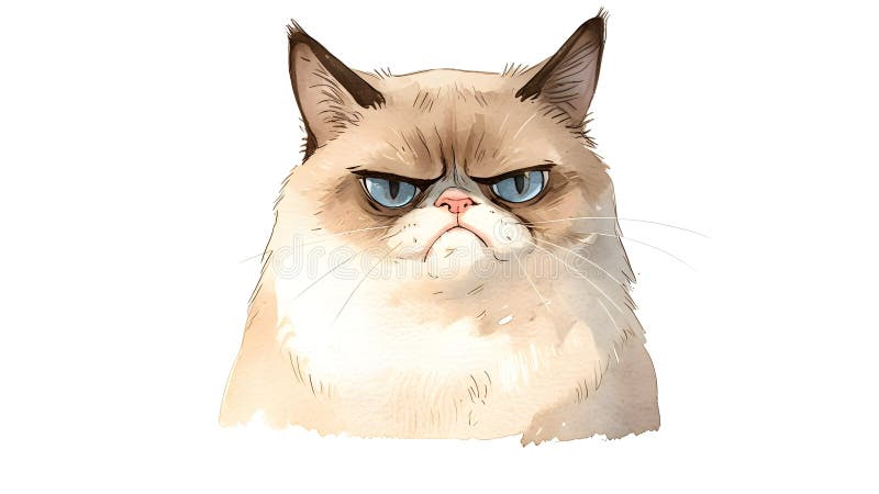 Grumpy Cat Close-Up – the Ultimate Portrait of Displeasure Stock ...