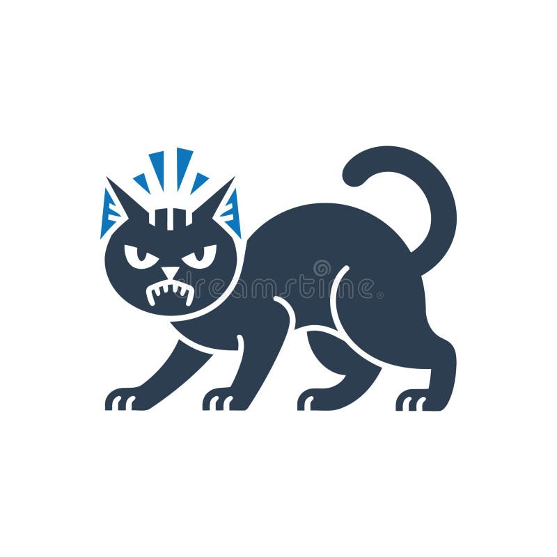 Grumpy Cat Icon stock vector. Illustration of icon, annoyed - 375316724