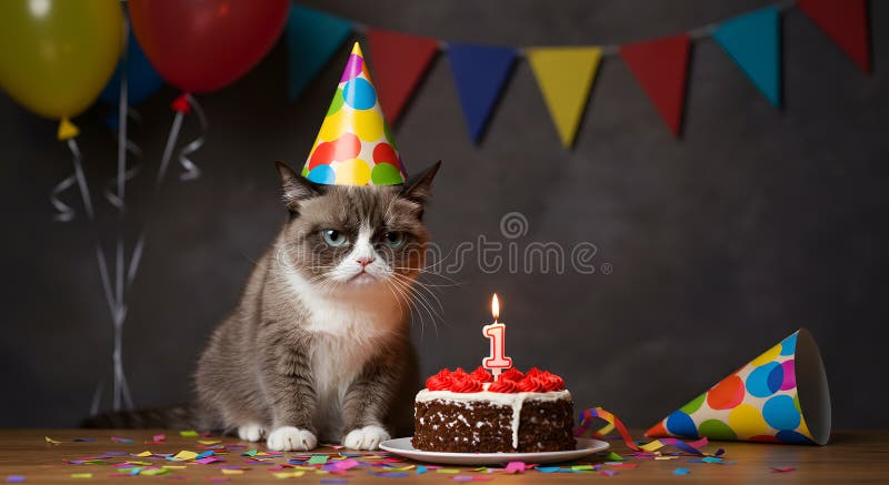 Grumpy Cat S Unimpressed First Birthday Celebration a Hilarious Felines ...