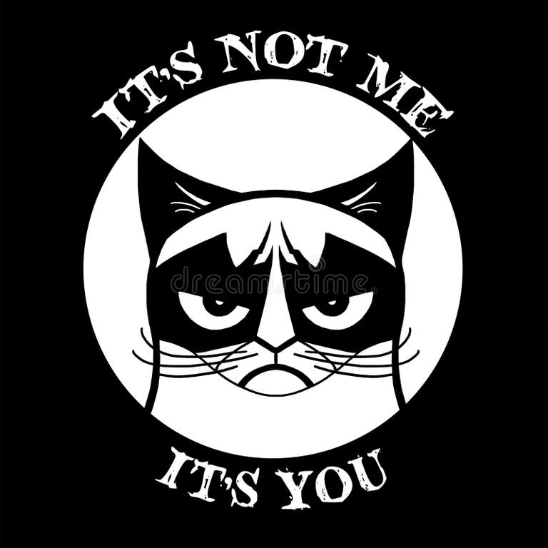 Grumpy cat stock illustration. Illustration of whisker - 38835792