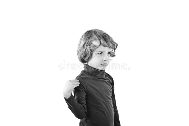 Grumpy child stock image. Image of little, portrait, face - 49968885