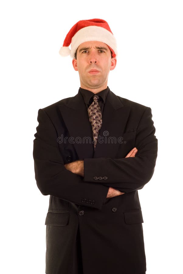 Grumpy Christmas Employee stock photo. Image of caucasian - 7002662