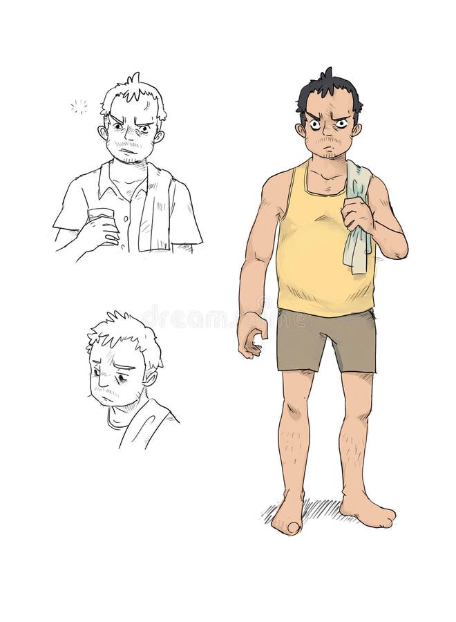 A Grumpy Father stock illustration. Illustration of moody - 92054799