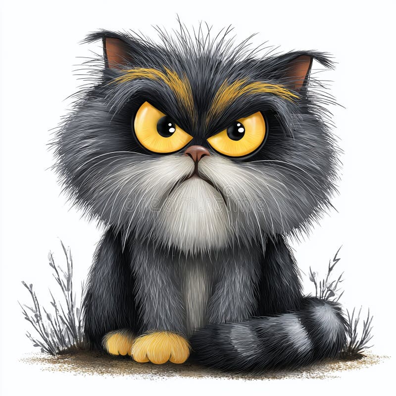 Grumpy Gray Balloon Cartoon Mascot Character. Stock Vector ...