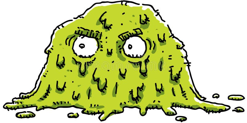 Grumpy Green Blob stock illustration. Illustration of monster - 22189570