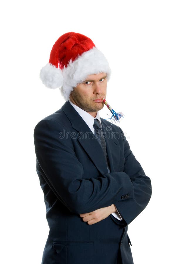 Grumpy man stock image. Image of unhappy, santa, blue - 1550907