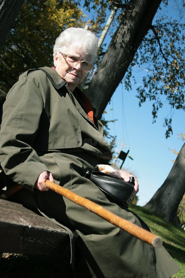 Grumpy old woman stock image. Image of lady, grump, park - 3473983