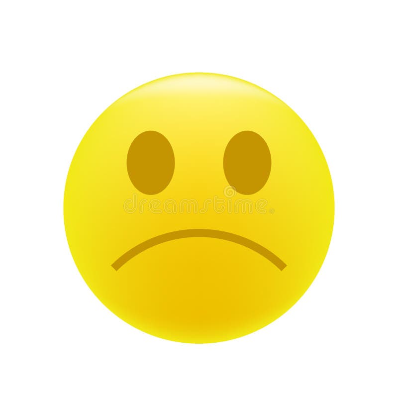 Grumpy or sad emoticon stock vector. Illustration of expression - 79864872