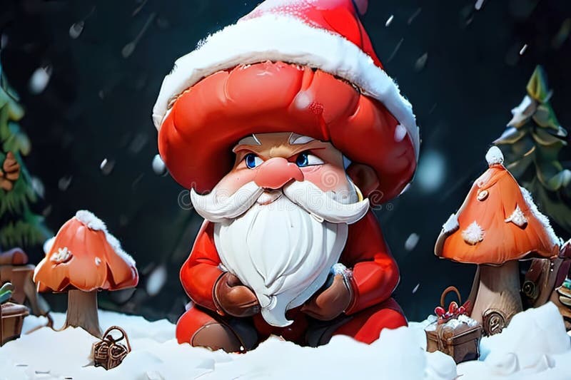 Grumpy Santa Claus Sitting in the Snow at 17-9-2024 Stock Illustration ...