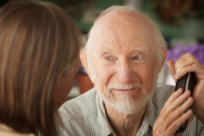Grumpy Senior Couple with Telephone Stock Photo - Image of elderly ...