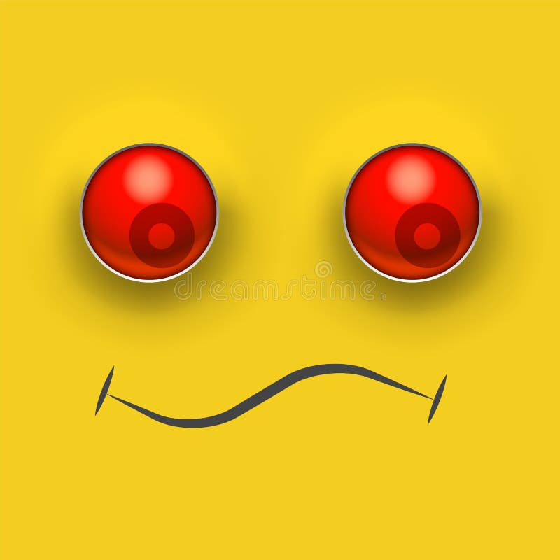 Grumpy Smile Emotion. Vector Illustration Design Editorial Photography ...