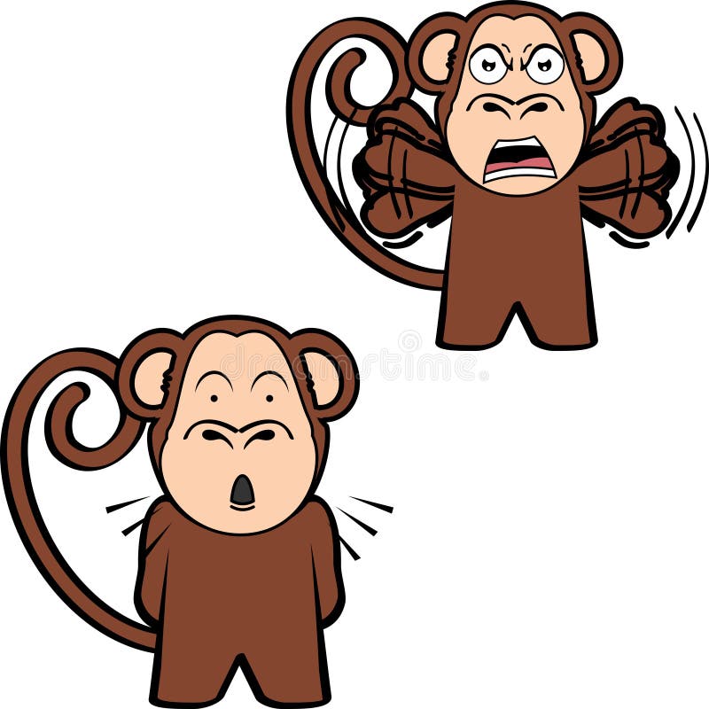 Grumpy Monkey Stock Illustrations – 123 Grumpy Monkey Stock ...