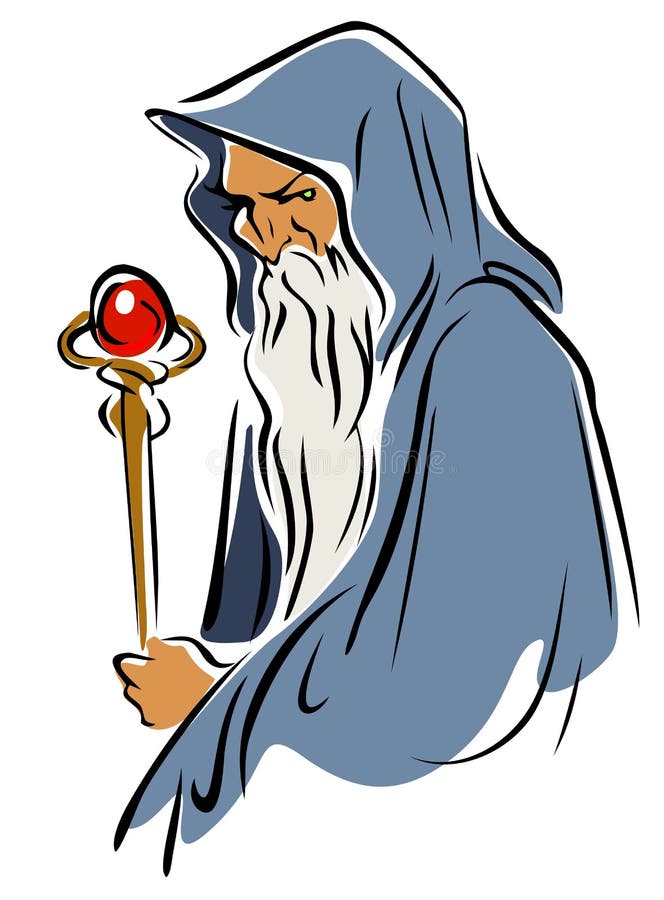 Grumpy wizard stock vector. Illustration of fantasy - 133311795