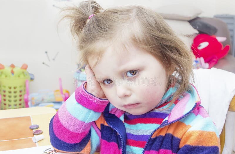 Grumpy young girl stock photo. Image of childhood, cute - 71481350