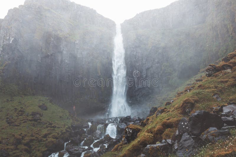 Grundarfoss Waterfall on the Snaefellsnes Peninsula, Iceland, Cascading ...