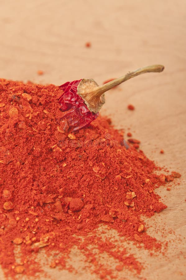 Grundcayennepfeffer, Roter Pfeffer Stockbild - Bild von gewürze, würzig ...