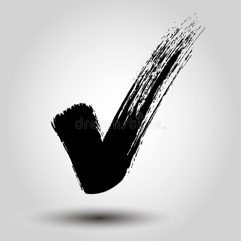 Check Mark. Tick Icon Grunge Style - Stock Vector Stock Illustration ...