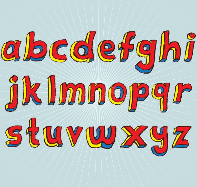 Lowercase Alphabet Font Stock Illustrations – 63,947 Lowercase Alphabet ...