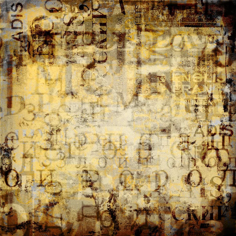 Grunge Abstract Newspaper Background for Design Stock Illustration ...