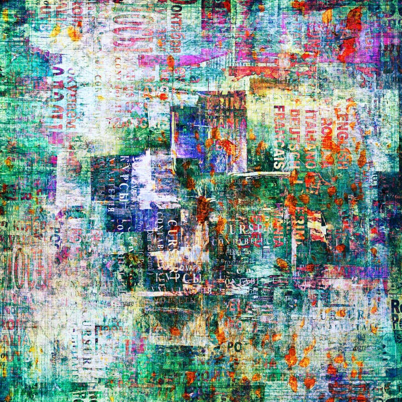 Grunge Abstract Newspaper Background for Design Stock Image - Image of ...