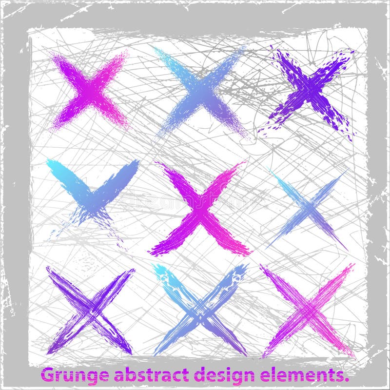 Grunge Abstract Design Elements. Stock Vector - Illustration of ...