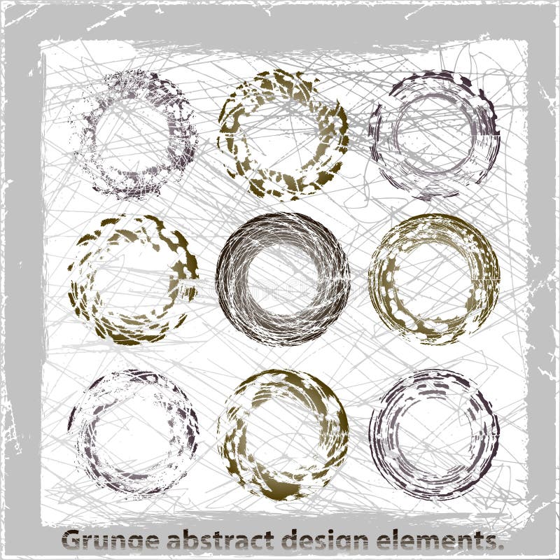 Grunge Abstract Design Elements. Stock Vector - Illustration of ...