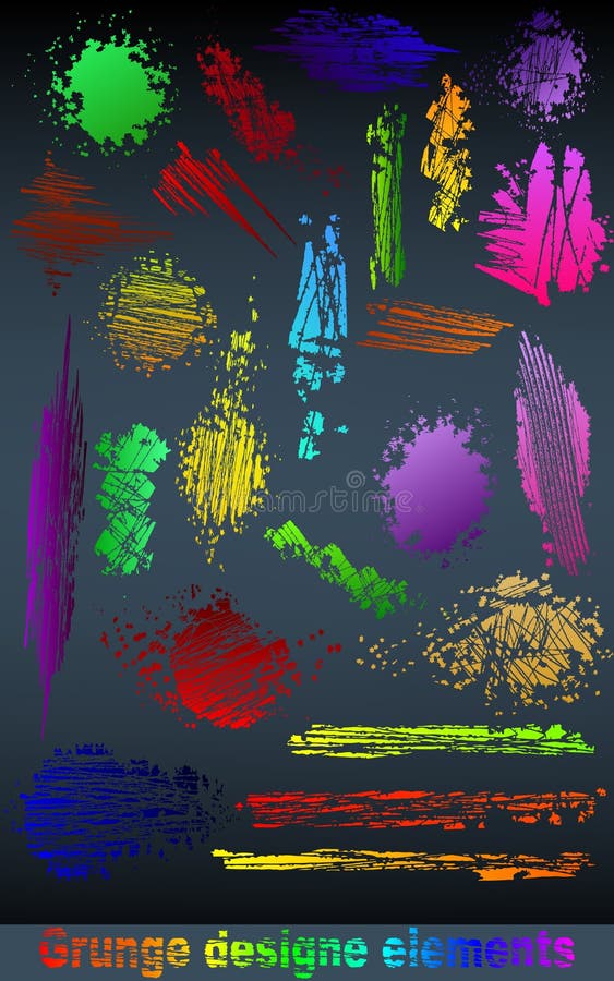 Grunge Abstract Design Elements. Stock Vector - Illustration of ...