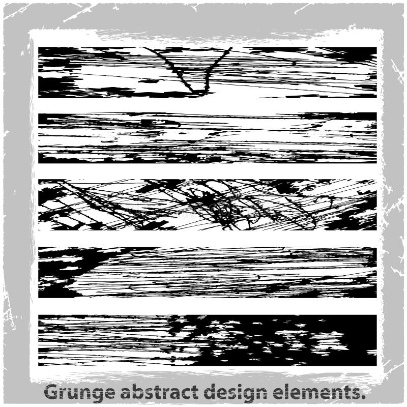 Grunge Abstract Design Elements. Stock Illustration - Illustration of ...