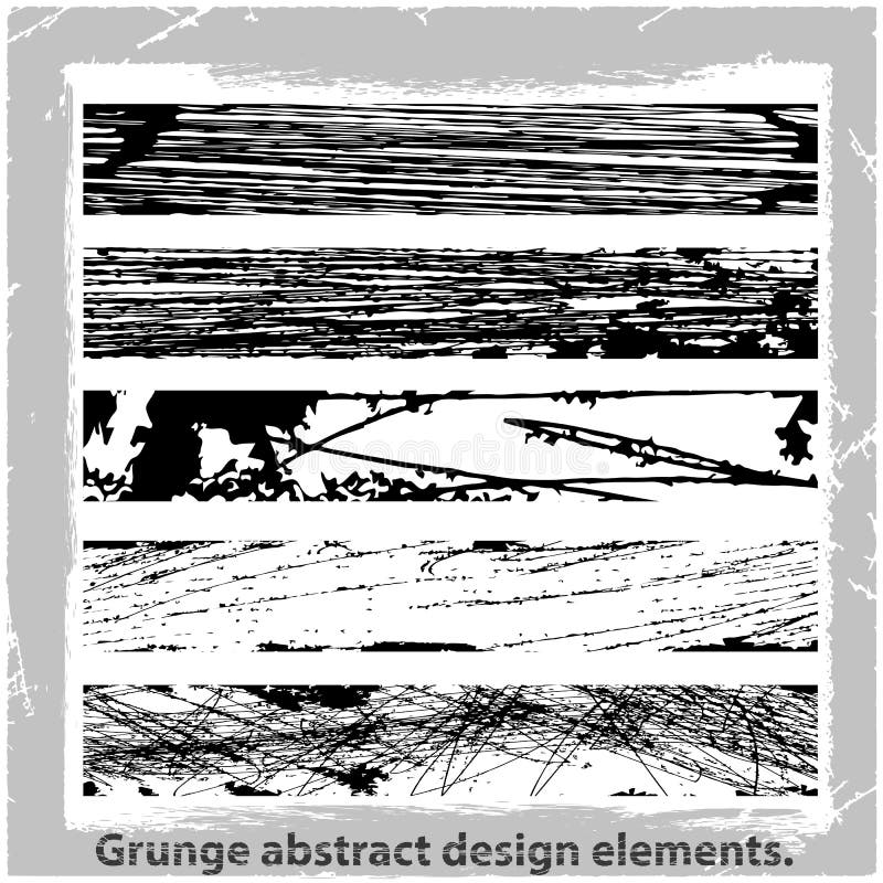 Grunge Abstract Design Elements. Stock Illustration - Illustration of ...