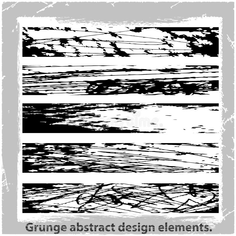 Grunge Abstract Design Elements. Stock Illustration - Illustration of ...
