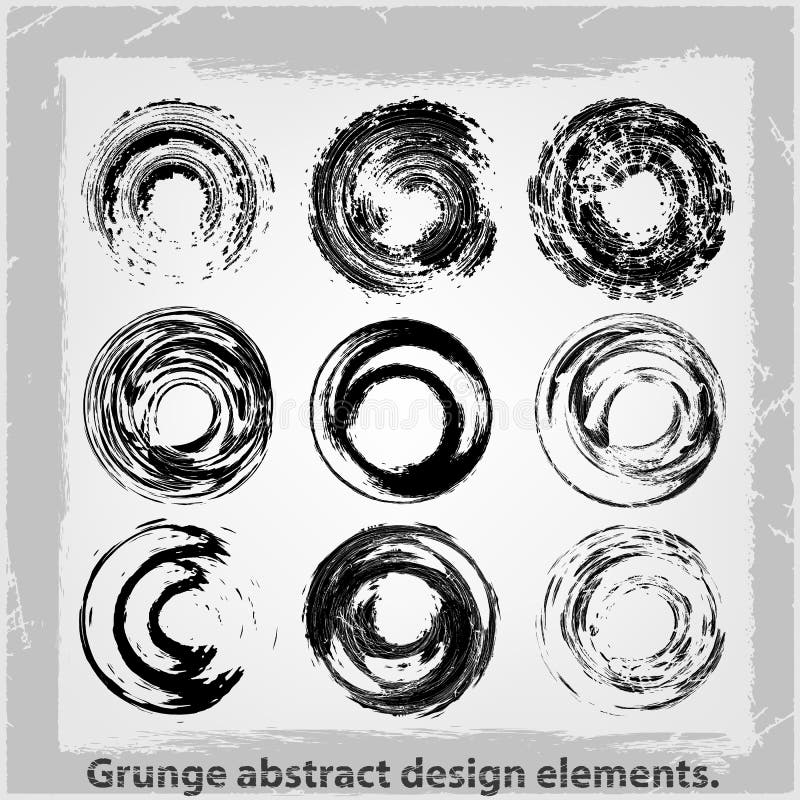 Grunge Abstract Design Elements. Stock Illustration - Illustration of ...