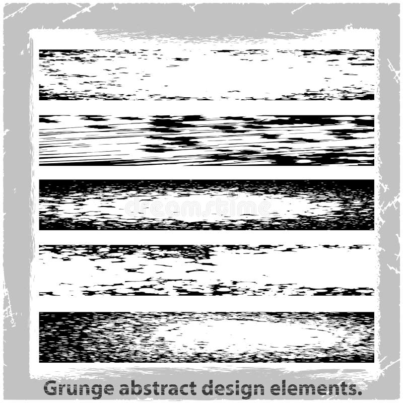 Grunge Abstract Design Elements. Stock Illustration - Illustration of ...