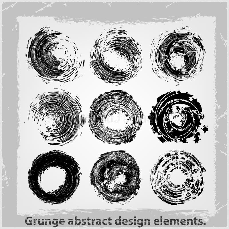Grunge Abstract Design Elements. Stock Illustration - Illustration of ...