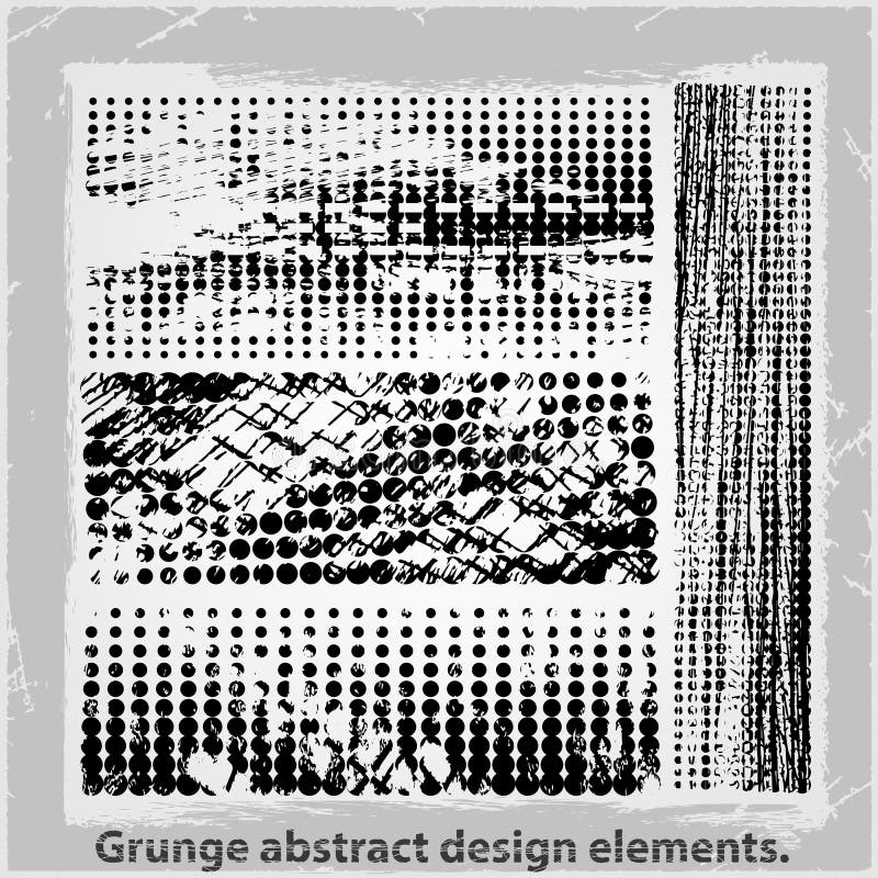 Grunge Abstract Design Elements. Stock Illustration - Illustration of ...