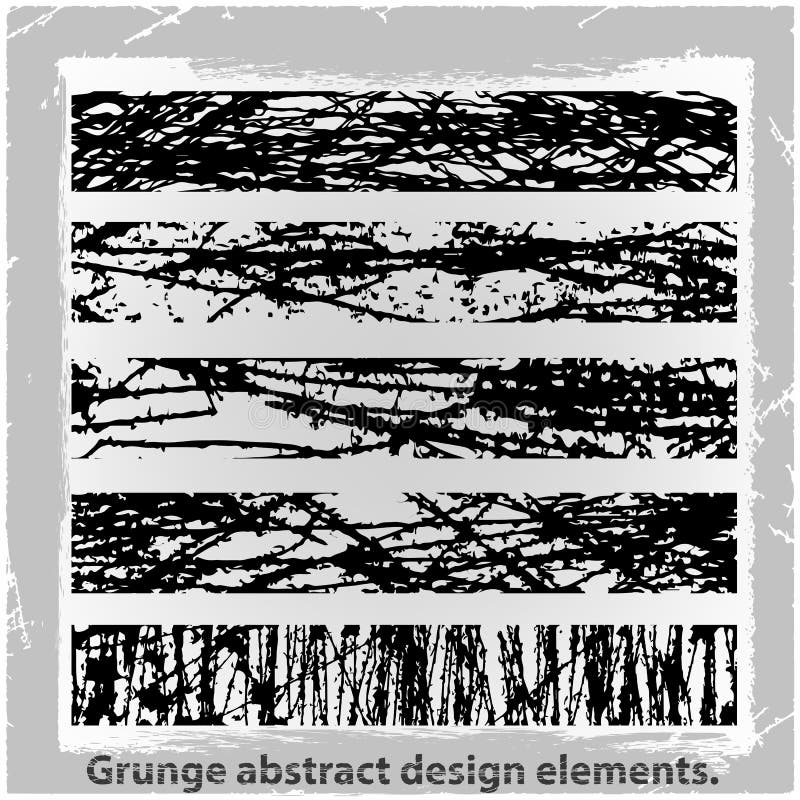 Grunge Abstract Design Elements. Stock Illustration - Illustration of ...