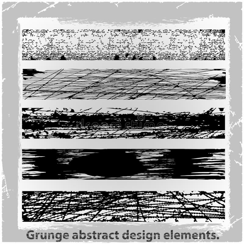 Grunge Abstract Design Elements. Stock Illustration - Illustration of ...