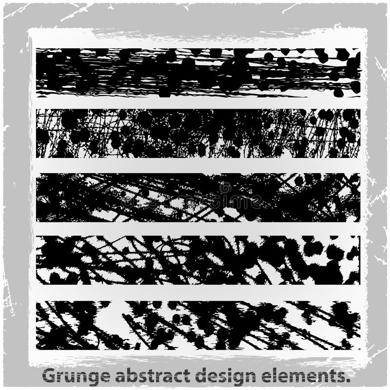 Grunge Abstract Design Elements. Stock Illustration - Illustration of ...