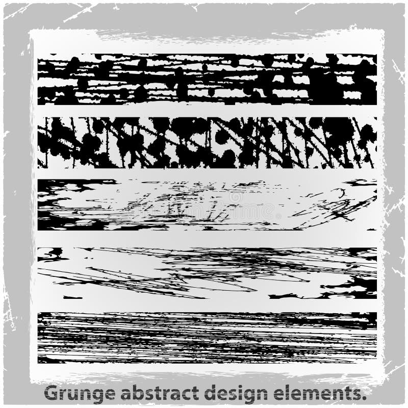 Grunge Abstract Design Elements. Stock Illustration - Illustration of ...
