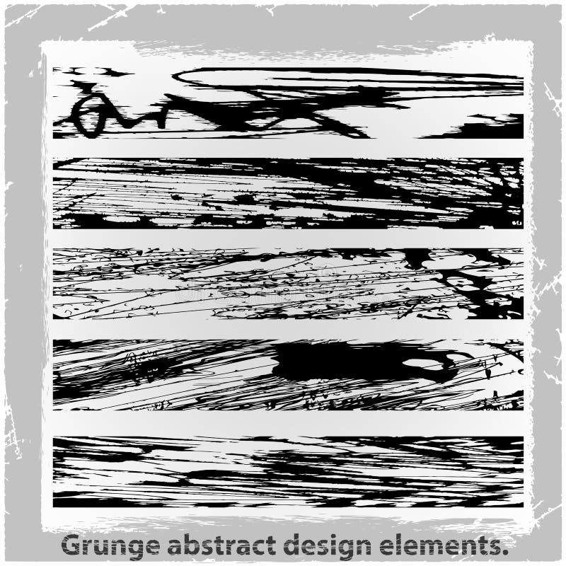 Grunge Abstract Design Elements. Stock Illustration - Illustration of ...