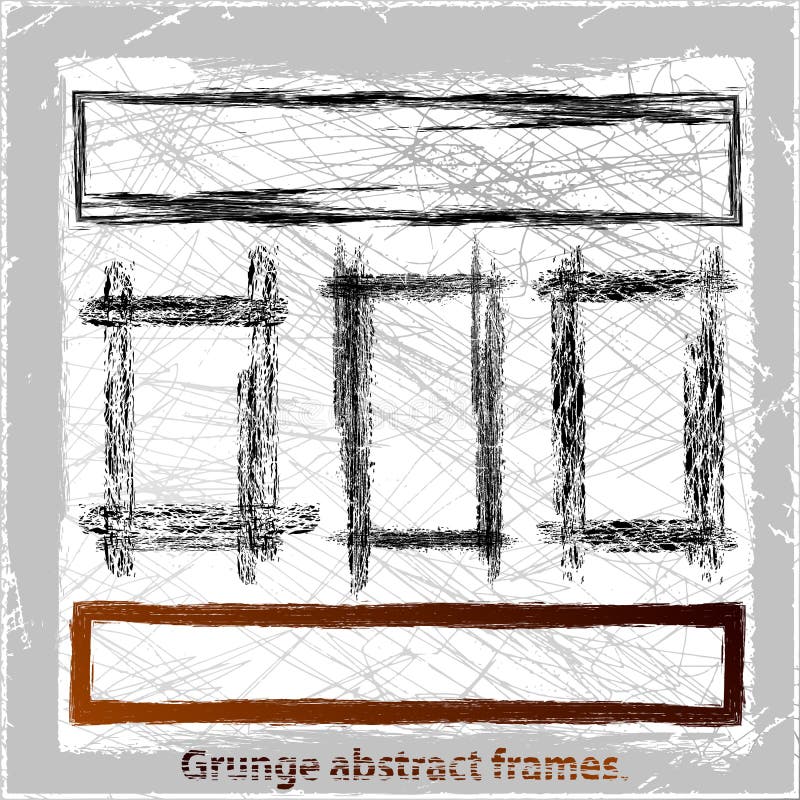 Grunge abstract frames. stock vector. Illustration of circle - 37750884