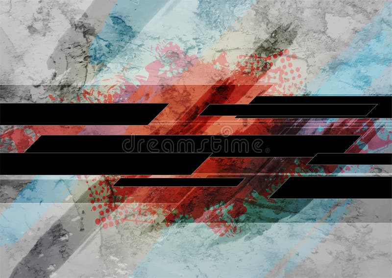 Grunge Abstract Geometric Technology Background Stock Vector ...