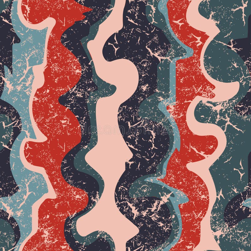 Grunge. Abstract Lines, Seamless Pattern Stock Vector - Illustration of ...
