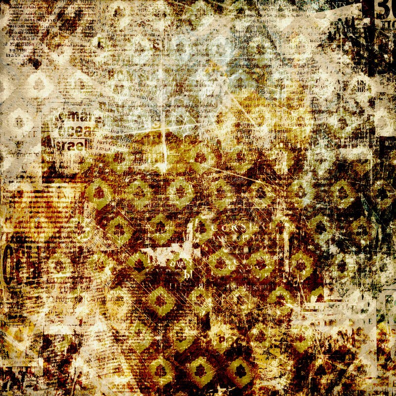 Grunge Abstract Newspaper Background Stock Illustration - Illustration ...