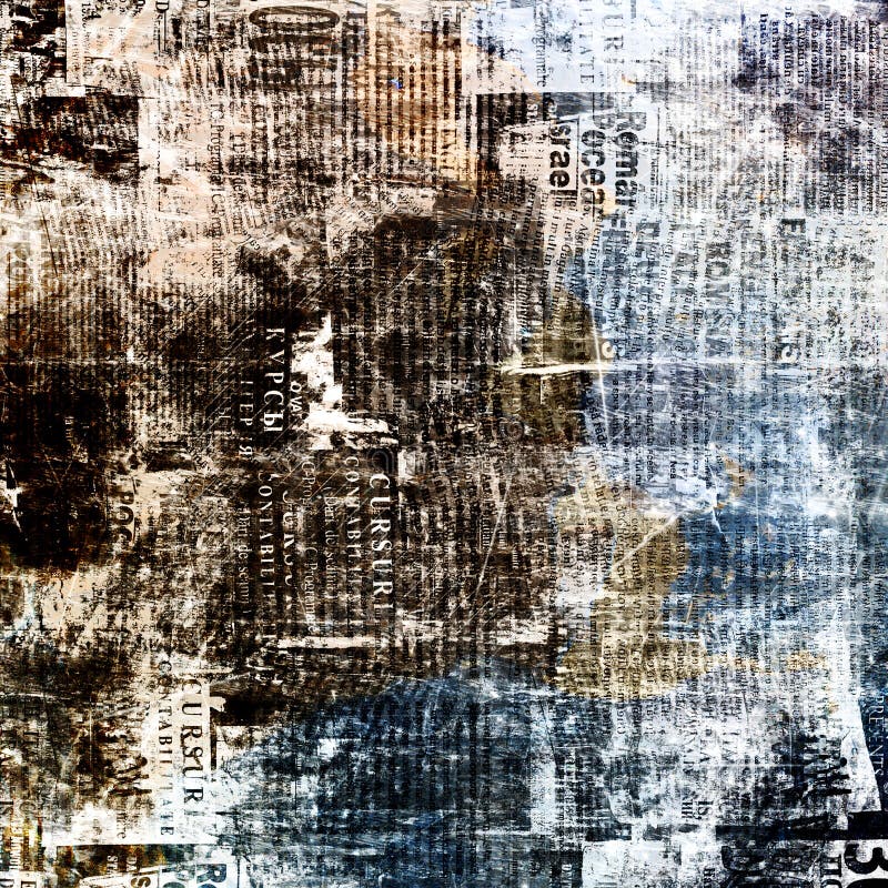 Grunge Abstract Newspaper Background for Design Stock Image - Image of ...