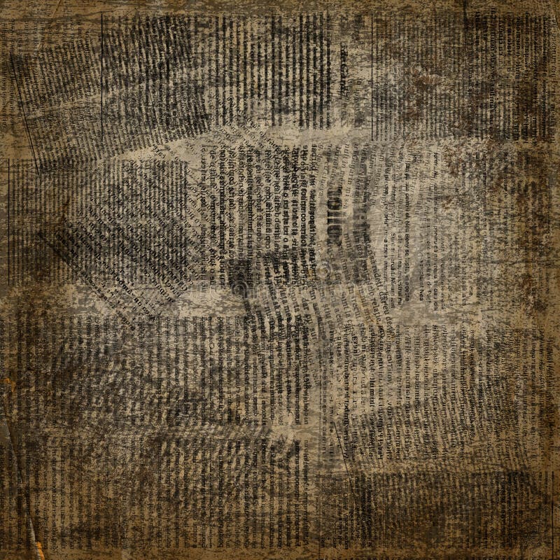 Grunge Abstract Newspaper Background for Design Stock Illustration ...