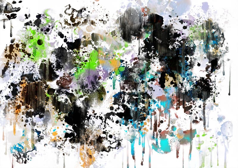 Grunge Abstract Ink Splatter Background Stock Illustration ...