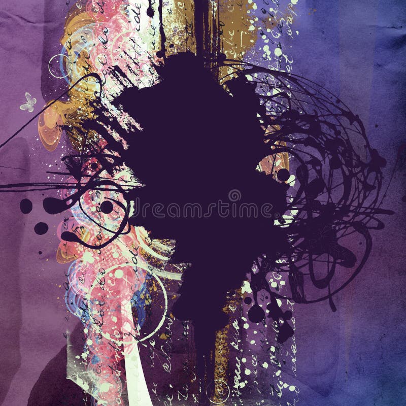 Grunge Abstract Textured Collage Stock Illustration - Illustration of ...