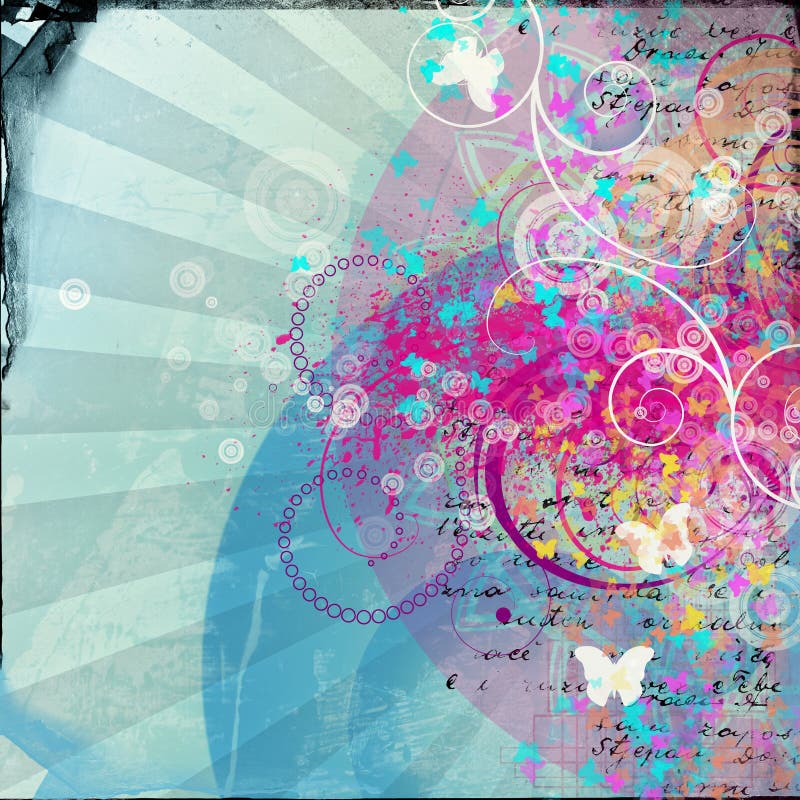 Grunge Abstract Textured Collage Stock Illustration - Illustration of ...