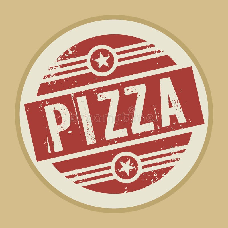 Pizza stamp stock vector. Illustration of pizza, food - 22027328