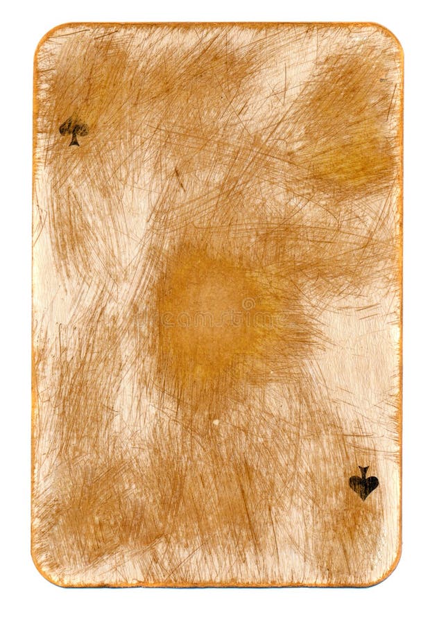 Empty and Grunge Playing Card Isolated on White Background Stock Photo ...